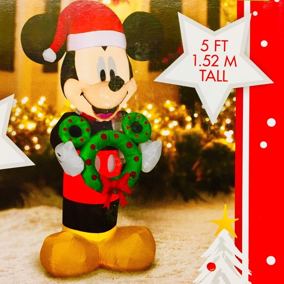 Disney | Holiday | Mickey Mouse Airblown Inflatable 5 Ft Tall | Poshmark